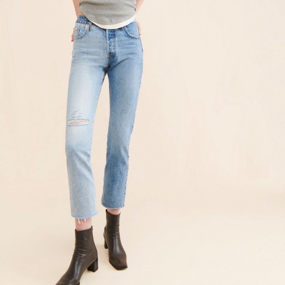 Levi's | Pants & Jumpsuits | Brand New Levi Two Tone Jeans Medium Wash ...
